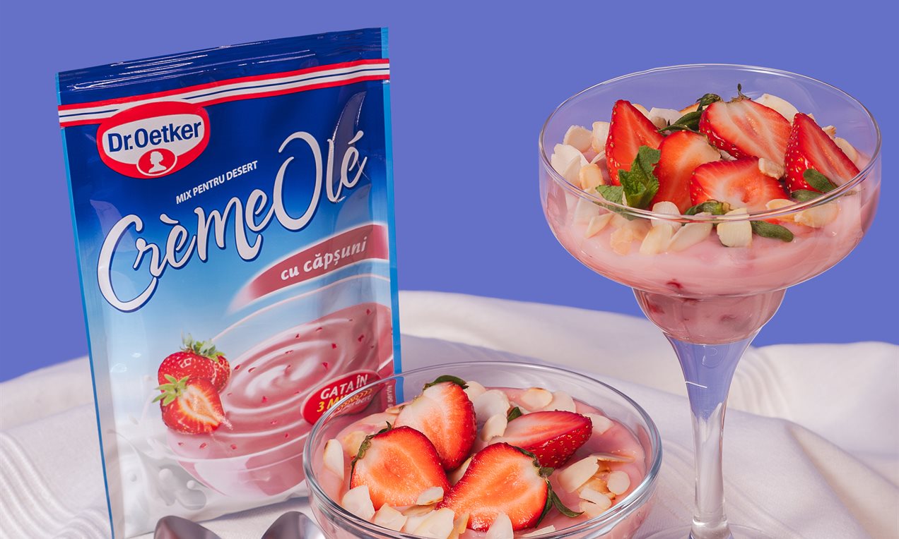 Rețetă Crème Olé cu gust de căpșuni Rețeta | Dr. Oetker
