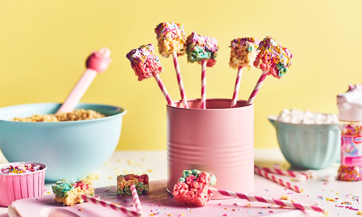 Unicorn Krispie Pops Rețeta | Dr. Oetker
